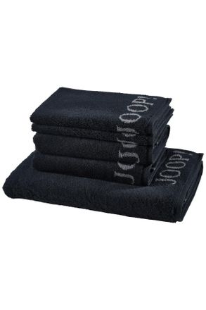 Joop Frottierset, Schwarz, Textil, 5-teilig, Uni, Oeko-Tex Standard 100, saugf&auml;hig, Aufh&auml;ngeschlaufe, strapazierf&auml;hig, angenehm weich, hochwertige Qualit&auml;t
