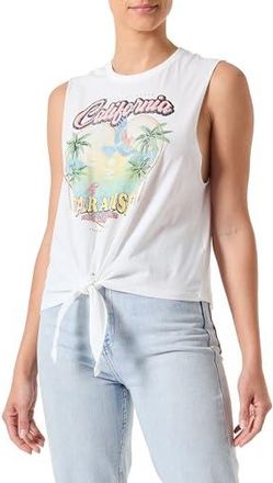 Only Onllucy S/L Knot Eagle Top Box JRS, Blanc, M Femme