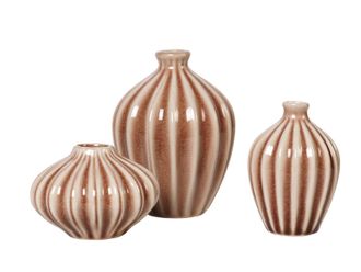 Broste Copenhagen Amalie Vase Fawn braun 3tlg