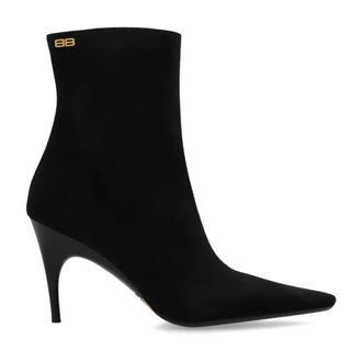 Balenciaga Duchesse Wildleder-Stiefeletten mit Absatz - - Shoes - Damen - Schwarzk - 38 EU
