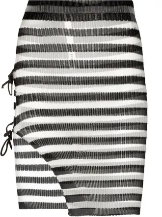 A. Roege Hove minijupe Ivy transparent &agrave; rayures - Noir