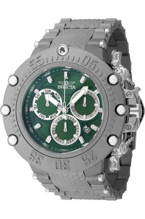 Invicta Subaqua 48192 Herrenuhr - Quarzwerk - Titan mit gr&uuml;nem Zifferblatt - 52 mm