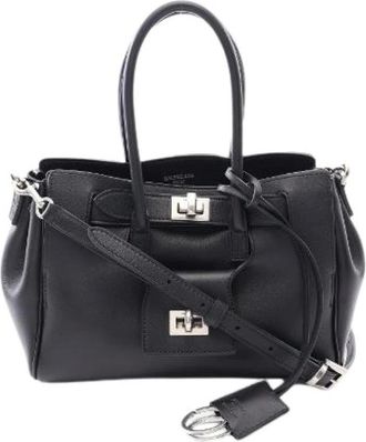 Balenciaga Pre-owned Sac &agrave; main en cuir BEL AIR - Femme - Pre-owned - Noir - Taille: ONE Size