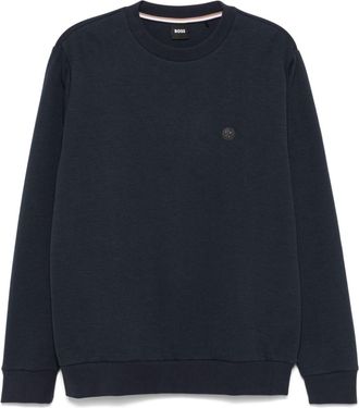 BOSS Sweatshirt mit Rundhalsausschnitt - Blau