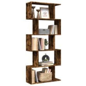 Les Tendances &Eacute;tag&egrave;re s&eacute;paratrice de pi&egrave;ce &agrave; 5 niveaux ch&ecirc;ne fum&eacute; 70x24x161