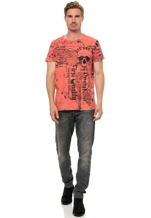 Rusty Neal T-Shirt Rusty Neal mit Allover-Print