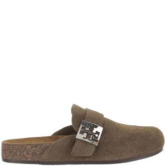 Tory Burch Tory Burch Sandalen - Suede Mules With Ankle Strap - Gr. 10 - in Grau - f&uuml;r Damen