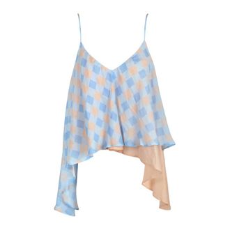 Semicouture Rami&egrave; Top mit V-Ausschnitt und R&uuml;schen - - Tops - Damen - Mehrfarbig - M