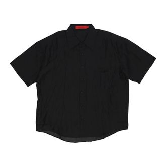 Acupuncture Schwarzes Logo-besticktes Kurzarmhemd - - Shirts - Herren - Schwarzk - XL