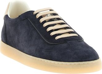 Brunello Cucinelli Suede Low-Top Sneakers - Navy