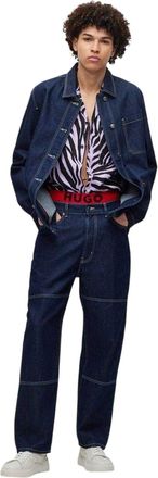 HUGO BOSS Hugo - 080 Jeansjacke f&uuml;r Herren (Dunkelblau Ausgeblichen)