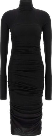 Elisabetta Franchi Knielanges Kleid - Schwarz