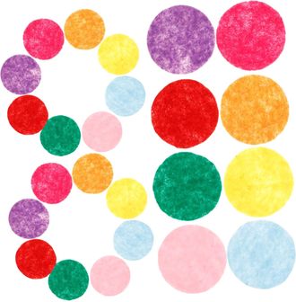 Artibetter 100 Stück Vliesstoff Runde Filzunterlagen 2,5cm Bunt Selbstgemacht Stoffmaterial Filzkreise Für Handarbeiten Und Basteln