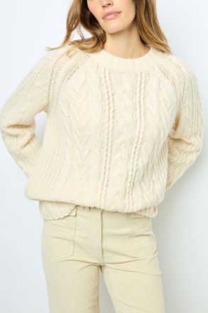 Gerard Darel Pull &eacute;cru &agrave; torsades - JEMINA - Ecru