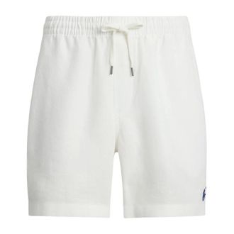 Polo Ralph Lauren Homme, Shorts, Blanc, Taille: XL Shorts en Lin Blanc Prepster