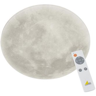 Trio Dimmbare led Deckenleuchte lunar mit Nachtlicht, Mondphasen Fernbedienung &Oslash;40cm