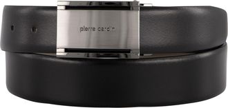 Pierre Cardin Herren Gürtel schwarz Glattleder