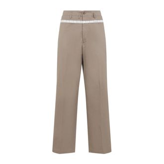 Maison Margiela Waxed Cotton Wide-Leg Hosen - - Trousers - Herren - Beige - L