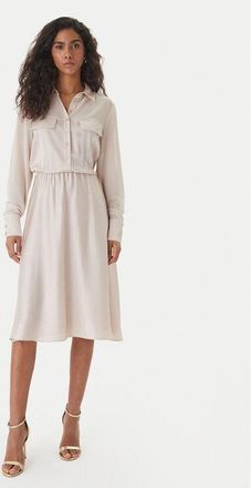 Fracomina Kleid f&uuml;r den Alltag FY26SD2025W41101 &Eacute;cru Regular Fit