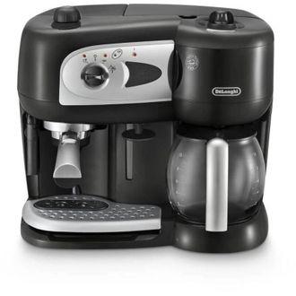 DeLonghi Machine Expresso combin&eacute; pompe BCO261B.1 - 15 bars - Dosettes et Caf&eacute; moulu - Noir et blanc