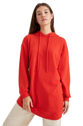 DeFacto Damen Z2072az Tunic Shirt, Rot, XXL EU