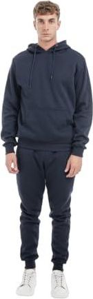 TONY BACKER Combinaison de sport pour homme en coton avec fermeture éclair complète à la maison, BLU-65, M