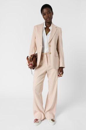 Gerard Darel Veste de tailleur en lin m&eacute;lang&eacute; - TAZIA - Nude