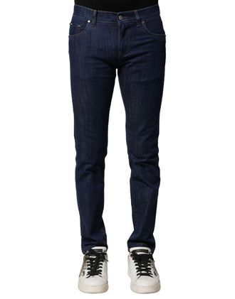 Dolce & Gabbana Blue Cotton Stretch Skinny Men Denim Jeans Clothing
