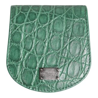 Dolce & Gabbana unisex, Accessoires, Vert, Taille: ONE Size Porte-monnaie en peau exotique exquise