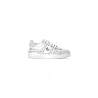 Philipp Plein Nubuck Low Top Sneakers Cocco - - Shoes - Herren - Wei&szlig; - 41 EU
