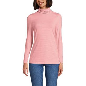 Lands End Rollkragenshirt aus Baumwoll/Modalmix, Damen, Gr&ouml;&szlig;e:32-34 regular, Pink, Baumwolle/Elasthan/Baumwolle Modal, by Lands End