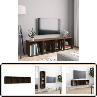 vidaXL Vidaxl - Bücherschrank/TV-Schrank Eichen-Optik 143x30x36cm Holzwerkstoff - Wandregal - Bücherregal - TV-Schrank - Eiche Optik - Holzwirkstoffe