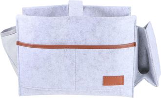 BESPORTBLE VANZACK Filz Betttasche Hängend Verdickt mit Mehreren Taschen für Sofa und Bett Moderner Aufbewahrungscaddy mit Klebestreifen Organizer für Handy Fern