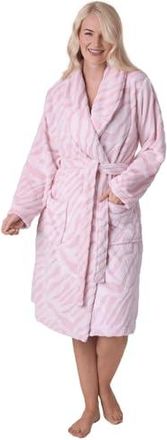 Camille Robe De Chambre en Molleton Super Doux pour Femmes - Peignoir Moelleux à Col Châle - Manches Longues, Fermeture à La Ceinture Et Poches Avant 38-40 Pi