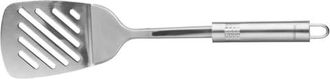 Fackelmann 40463 Spatule Ajour&eacute;e avec Poign&eacute;e Ovale Acier Inoxydable Argent 33 x 7,9 x 4,5 cm
