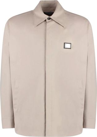 Dolce & Gabbana Homme, Vestes, Beige, Taille: L Overshirt en tissu technique