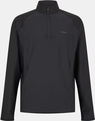 HUGO BOSS Sweatshirt f&uuml;r Herren, Aktiv, Regul&auml;r, Raglan&auml;rmel (Schwarz)