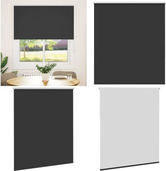 vidaXL Verdunkelungsrollo Schwarz 140x150 cm Stoffbreite 136,6 cm - Vidaxl