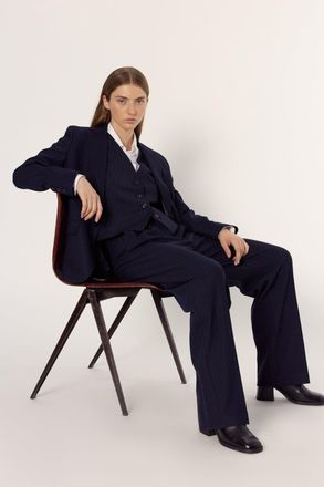 Gerard Darel Pantalon de tailleur à fines rayures - CHARLENE - Marine