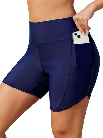SHEKINI Frauen Schwimmen Board Shorts schnell trocken hohe Taille Strand Badeshorts f&uuml;r Frauen