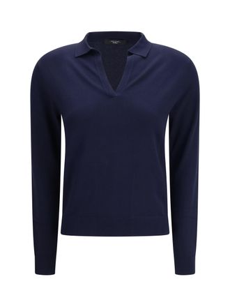 Max Mara Womens Sweater Palanca Blue Viscose
