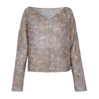 Cortana Bedrucktes Ramie-Top - - Blouses & Shirts - Damen - Beige - M