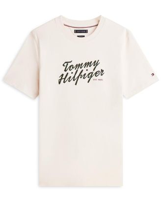 Tommy Hilfiger Baumwoll-T-Shirt mit Label-Schriftzug, Regular in