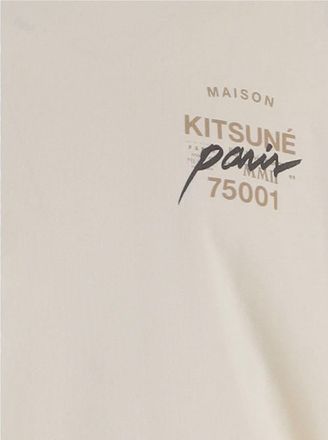 Maison Kitsun&eacute; Logo-Print T-Shirt - Beige