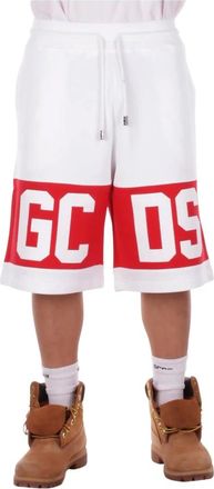 GCDS Gcds, Homme, Shorts, Blanc, Taille: M Logo Shorts
