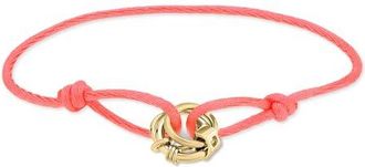 Liebeskind Liebeskind Berlin LJ-1646-B-21 Bracelet en tissu avec pendentif en acier inoxydable doré IP, 21 cm, Acier inoxydable, Pas de gemme
