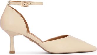Kazar Femme, Chaussures, Beige, Taille: 40 EU Escarpins &agrave; talon plein avec bride de cheville
