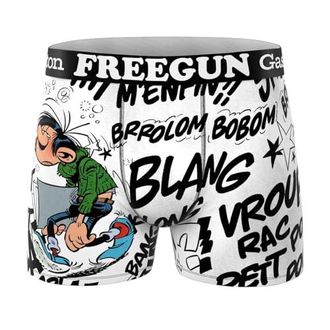 Freegun Boxer Homme Microfibre Gaston Lagaffe (XXL, White)