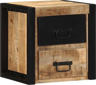 vidaXL Table de chevet 40x35x40 cm bois massif de manguier brut - Vidaxl