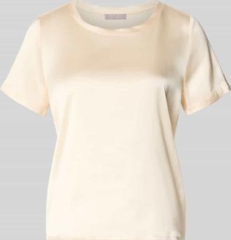 Christian Berg Blusenshirt aus Satin mit Rundhalsausschnitt